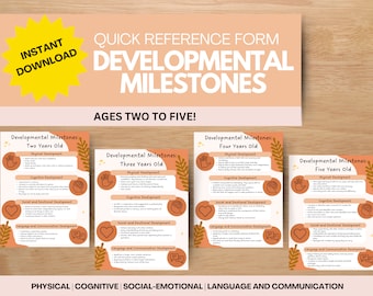 Developmental Milestones Reference Guides, School Psychology, Social ...