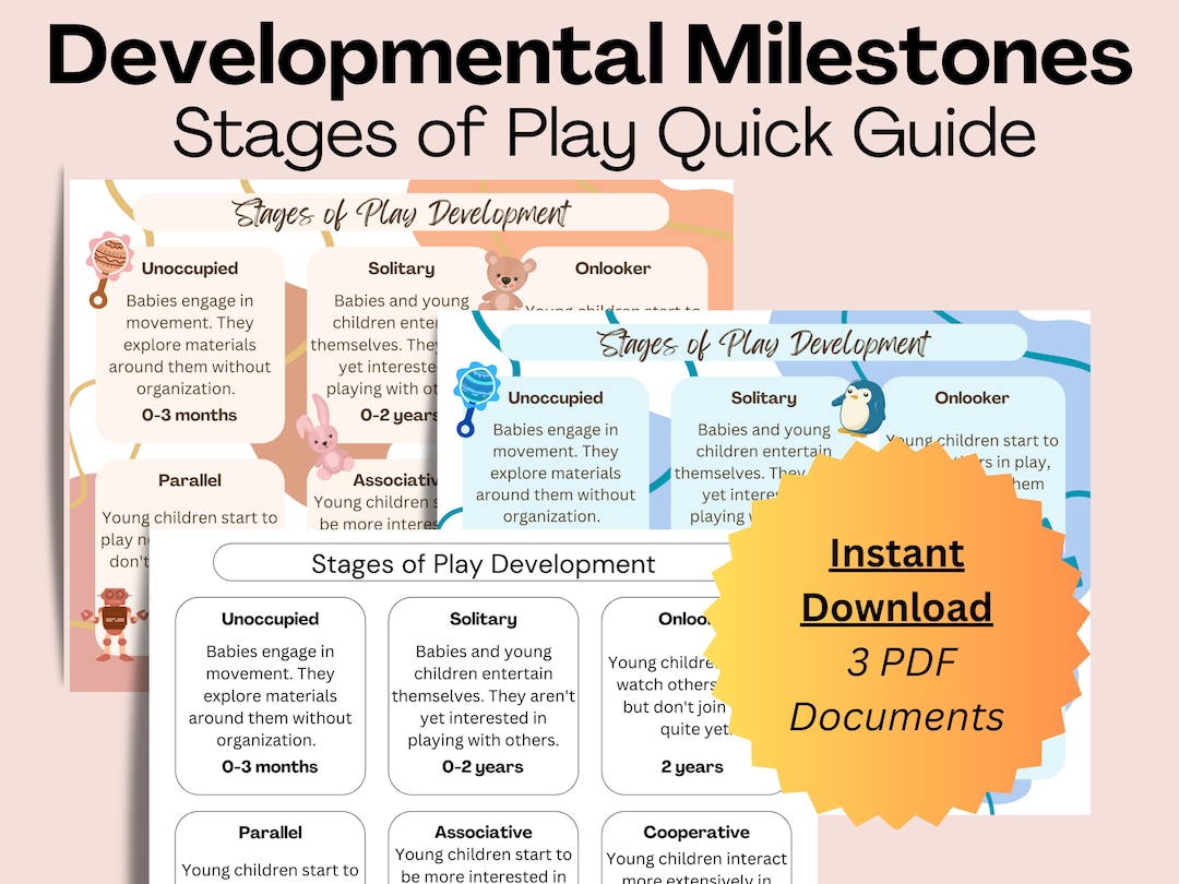 Developmental Milestones Stages of Play Quick Reference Form - Etsy