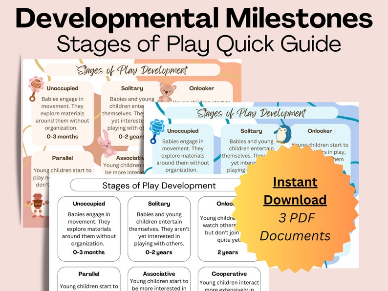 Developmental Milestones Stages of Play Quick Reference Form - Etsy