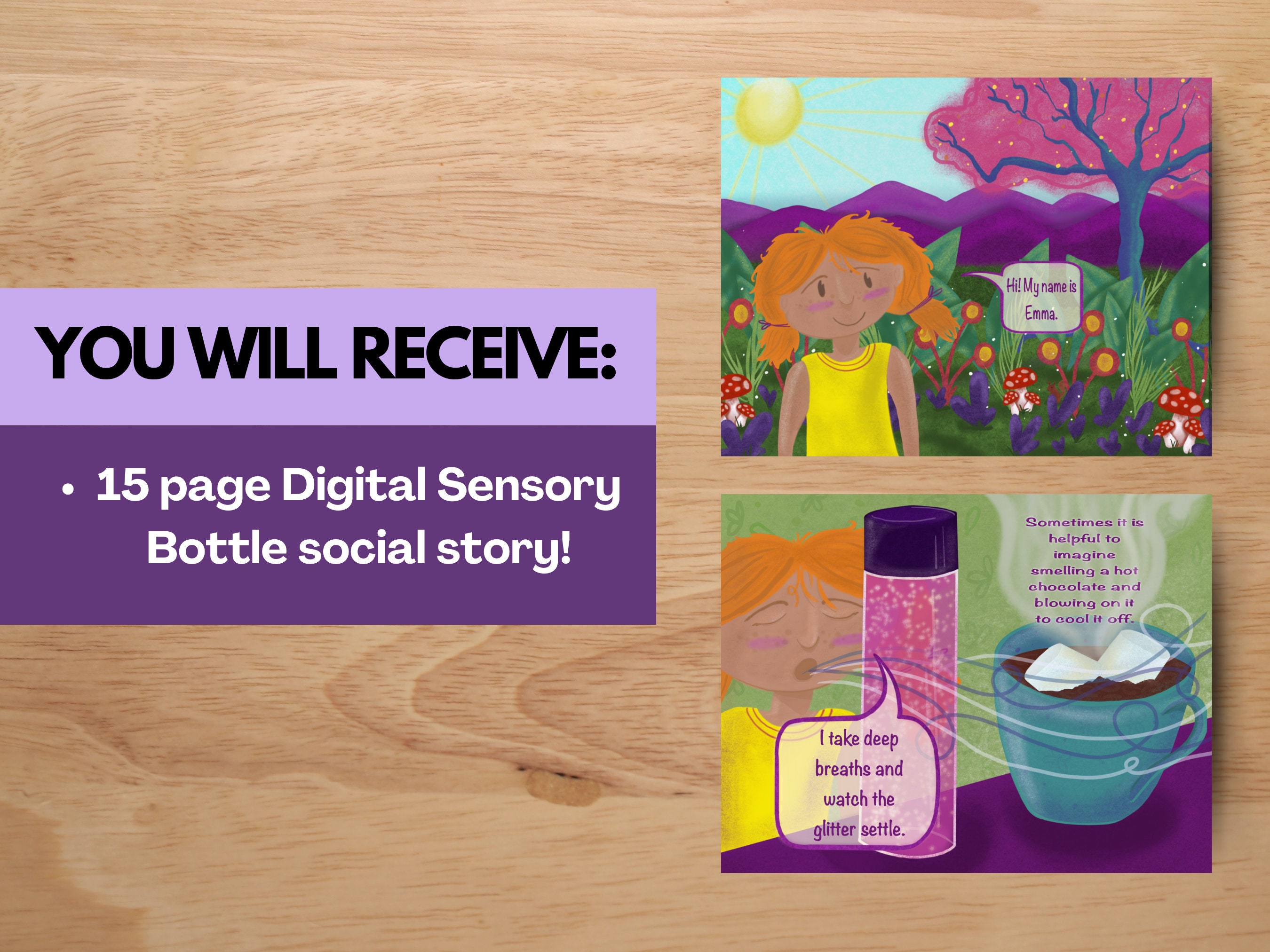 Calm Down Bottle Social Story, Sensory Bottle Social Story, Social ...