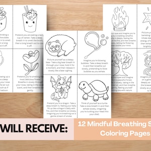 Mindful Breathing Cards, Social Emotional Learning, Coping Skills, Calm ...