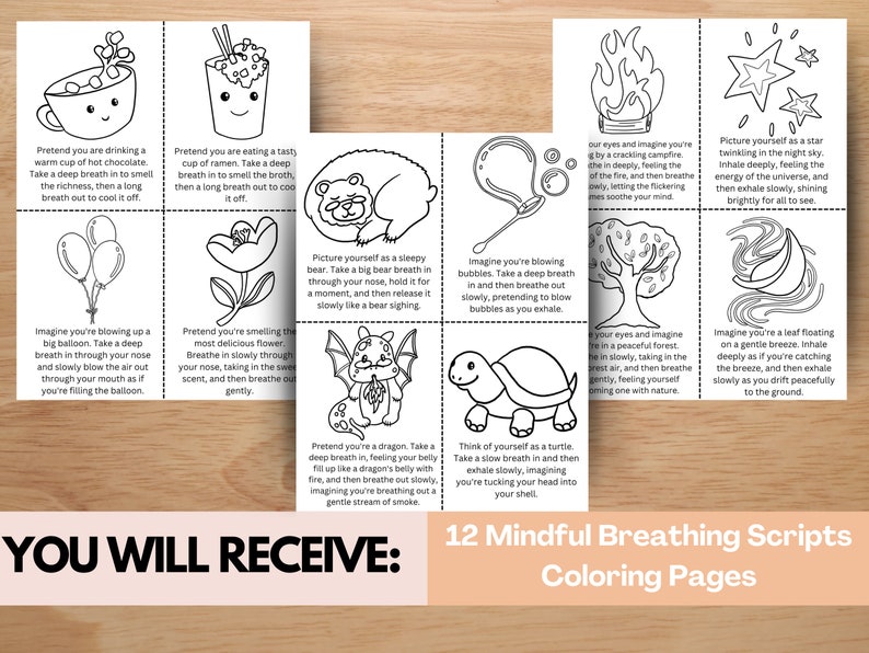 Mindful Breathing Cards, Social Emotional Learning, Coping Skills, Calm ...