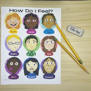 Feelings Skill Flashcards, Emotion Identification for Kids, Social ...