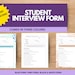 Student Interview Form Clinical Interview Form School Psychologist ...