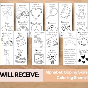 A-Z Coping Skills Cards, Social Emotional Learning, Coping Skills ...