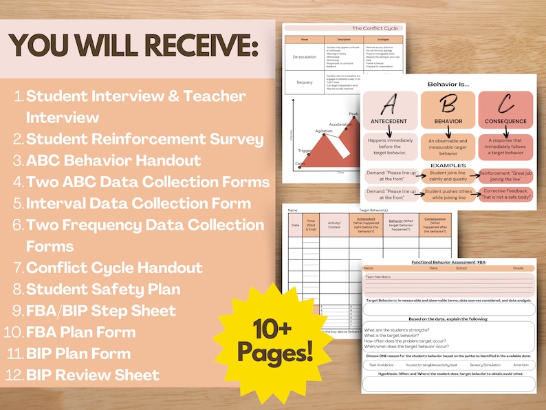 Functional Behavior Assessment Bundle, FBA/BIP, Special Education ...