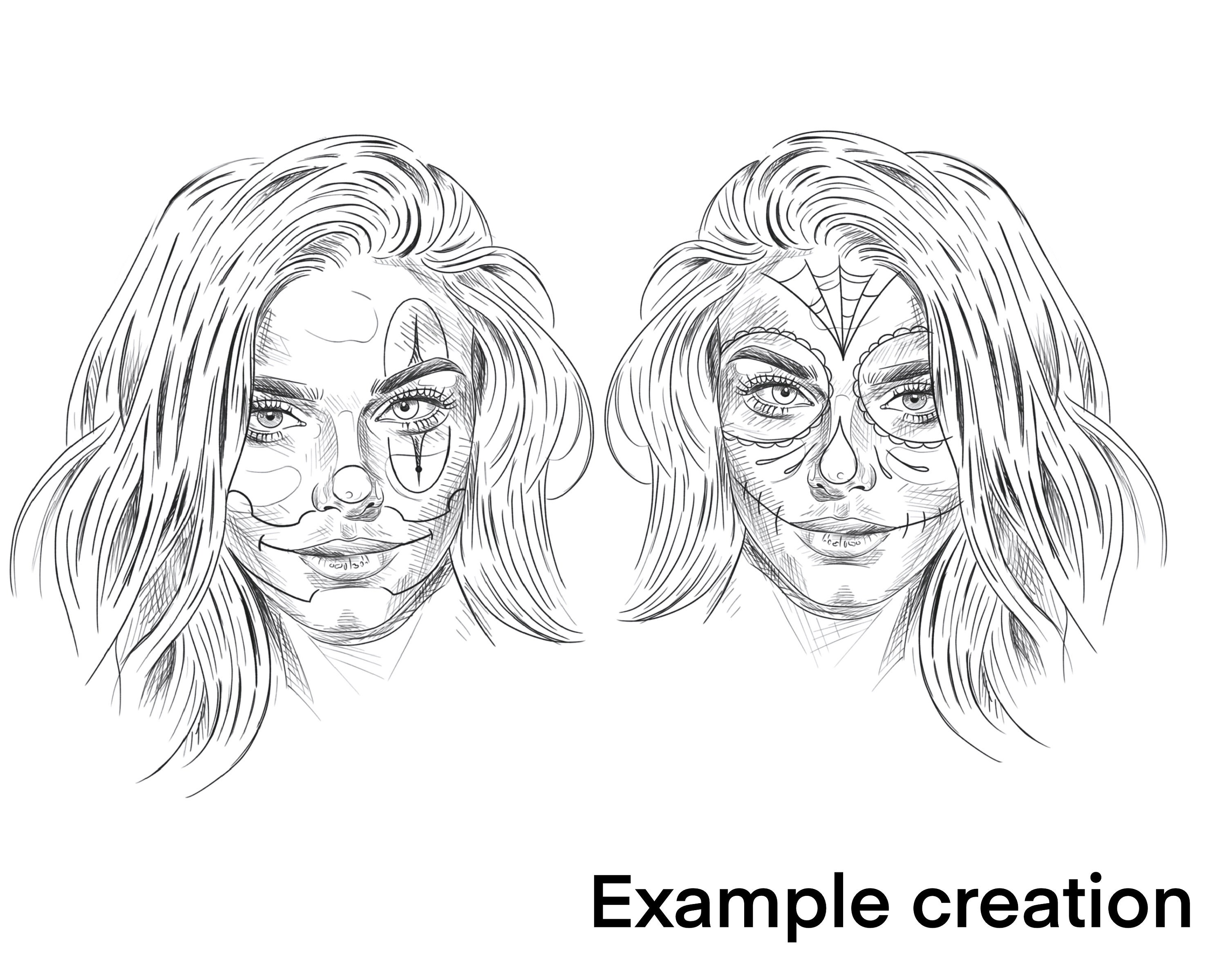 Procreate Tattoo Brush Set and Stamps Chicano Girls - Etsy