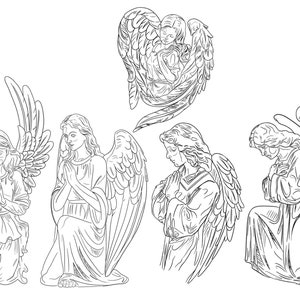 Procreate Tattoo Brush Set and Stamps. Angels - Etsy