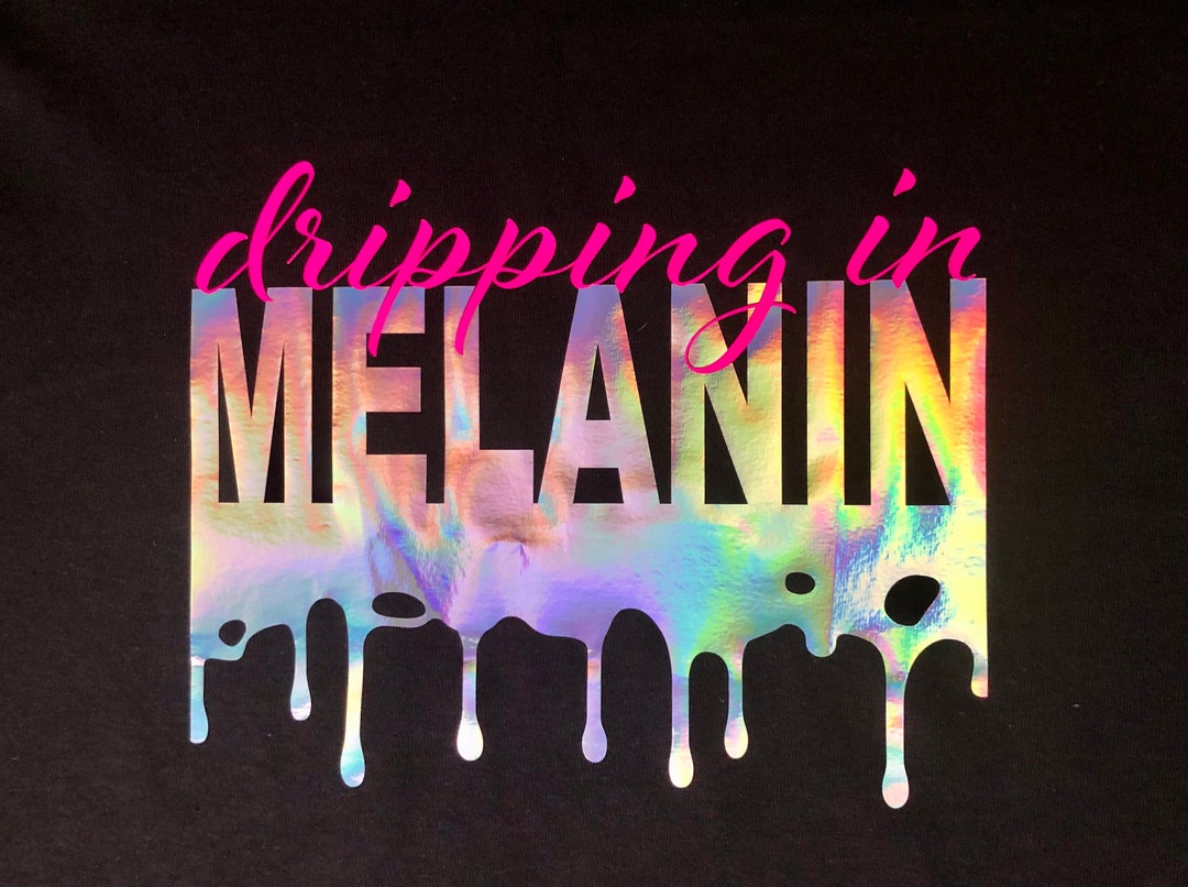 Holographic Dripping in Melanin Hoodie - Etsy