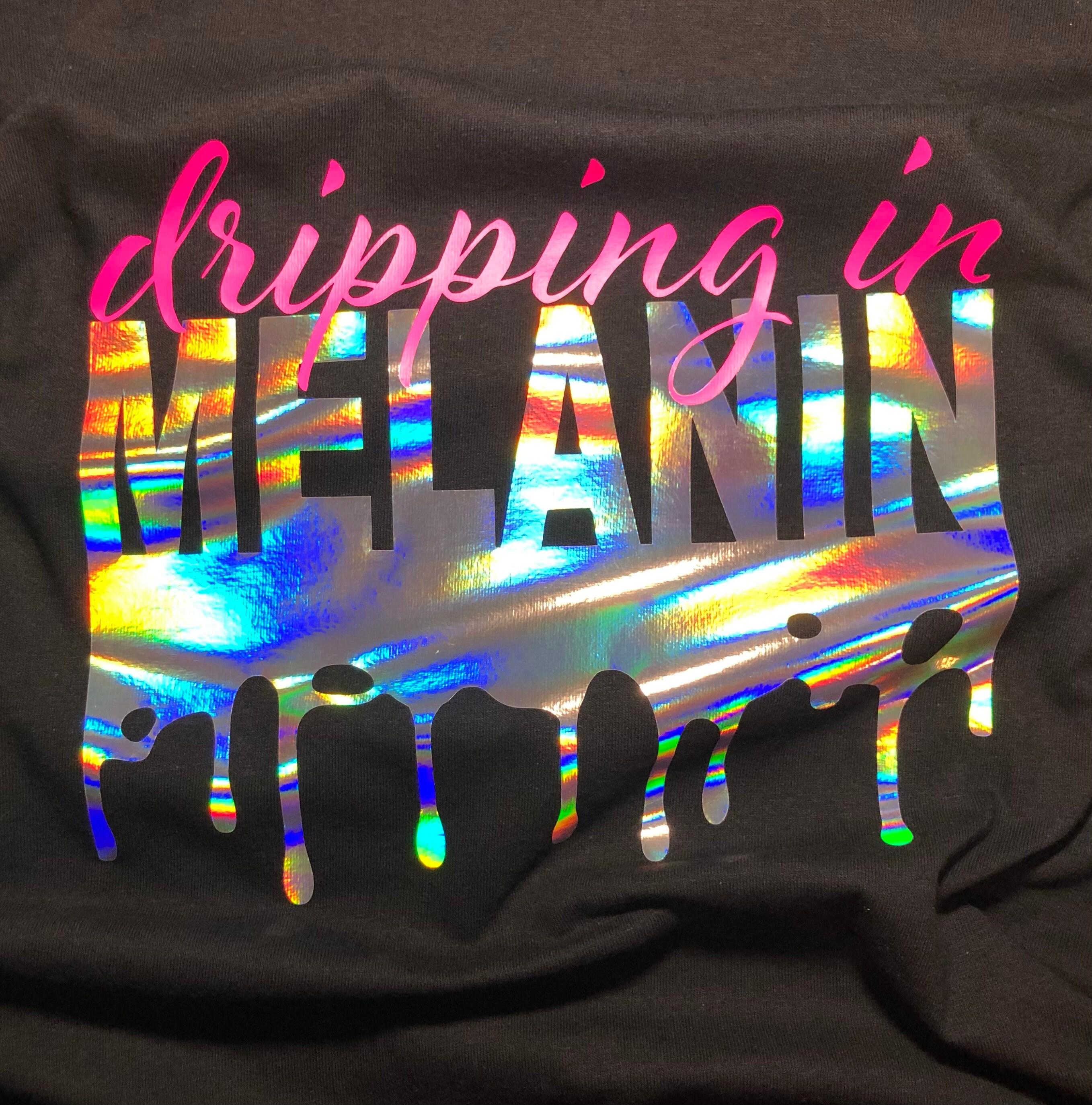 Holographic Dripping in Melanin Shirt - Etsy