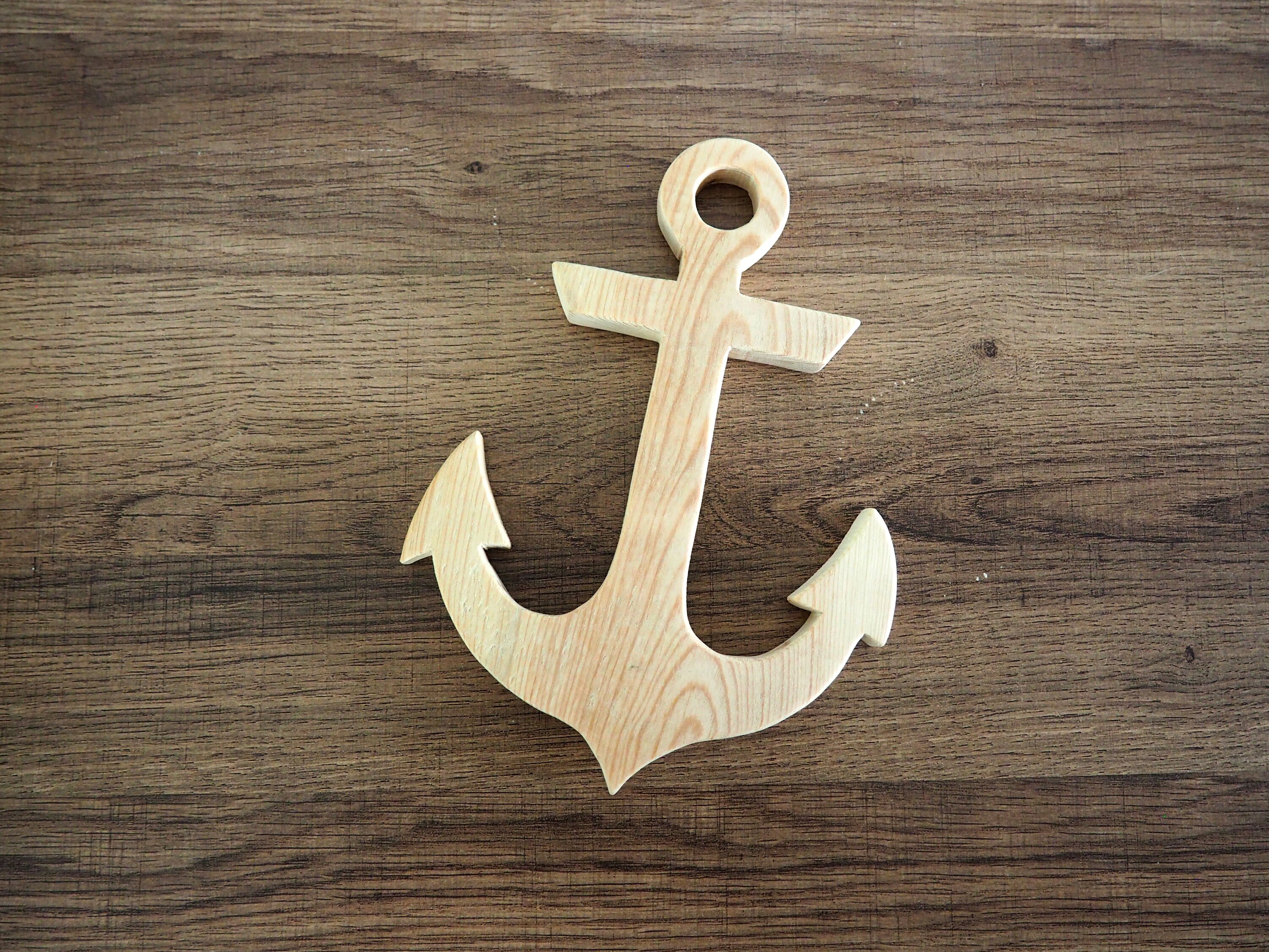 Escultura de ancla de madera - Etsy España