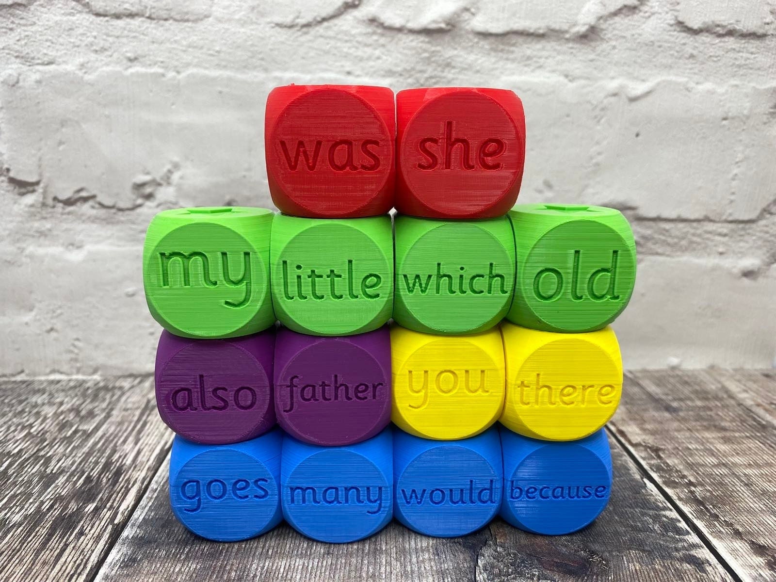 Jolly Phonics Tricky Word Dice, Jolly Readers Levels, Word Recognition ...