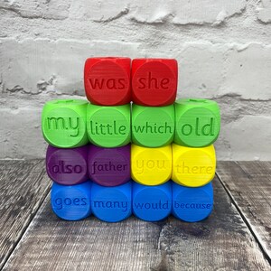 Jolly Phonics Tricky Word Dice, Jolly Readers Levels, Word Recognition ...