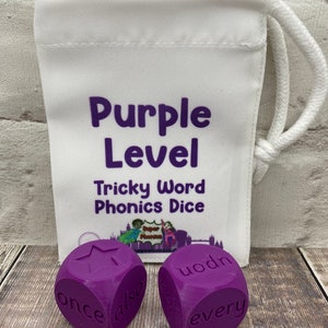 Jolly Phonics Tricky Word Dice, Jolly Readers Levels, Word Recognition ...