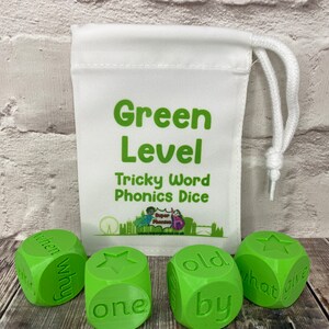 Jolly Phonics Tricky Word Dice, Jolly Readers Levels, Word Recognition ...