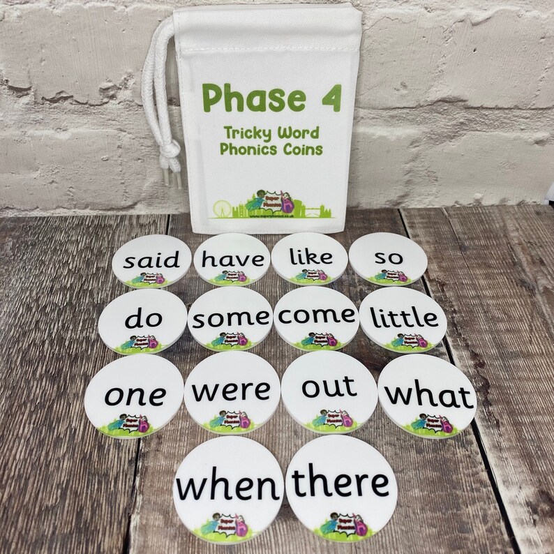 Phase 4 Tricky Word Coins, Letters & Sounds, Word Recognition ...