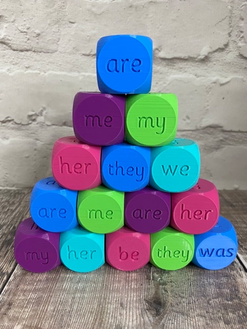 Phase 3 Tricky Word Dice, Letters & Sounds, Word Recognition ...