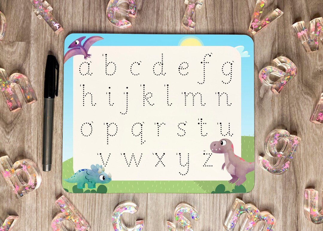 Dinosaur Reusable Wipe Clean Letter Formation Board Lowercase Print ...