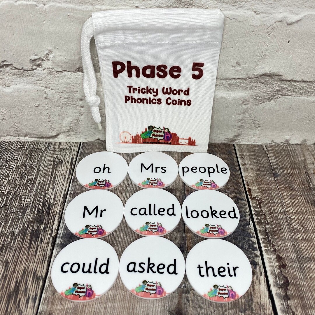 Phase 5 Tricky Word Coins, Letters & Sounds, Word Recognition ...