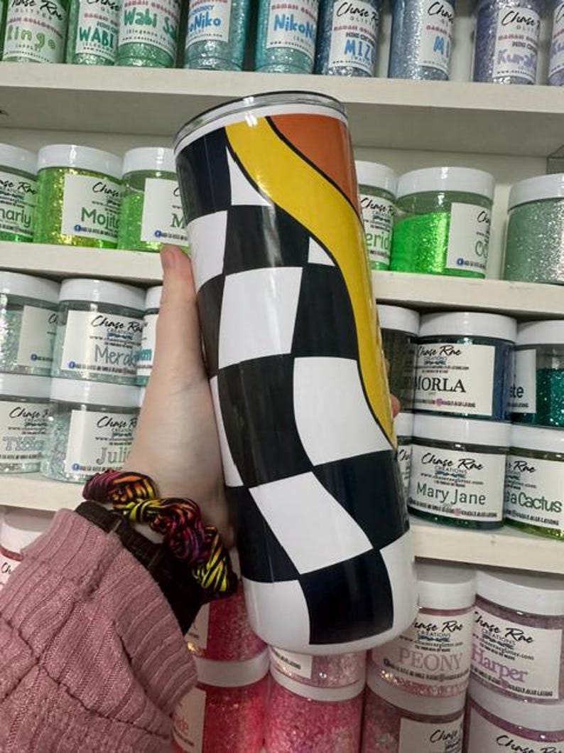 Sublimated You Bling: Wavy Checkerboard Swirl Retro_scatter Rhinestone ...