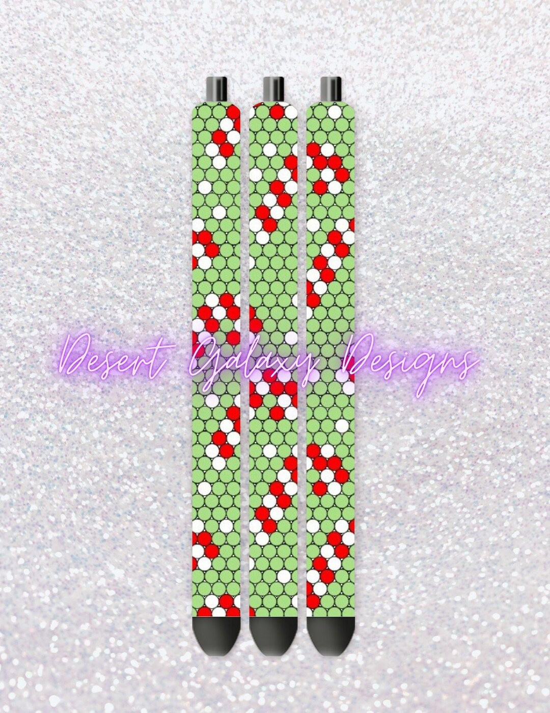 Candy Cane Swirl Pen__rhinestone Template_ss10 Rhinestones_ Includes ...