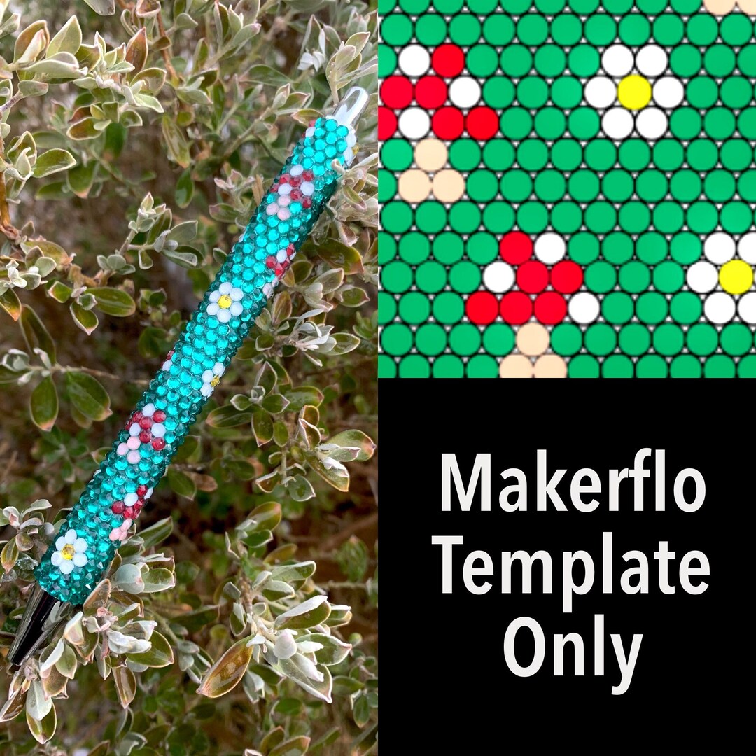 Makerflo Mushroom Daisy Pen_rhinestone Template_ss10 Rhinestone ...