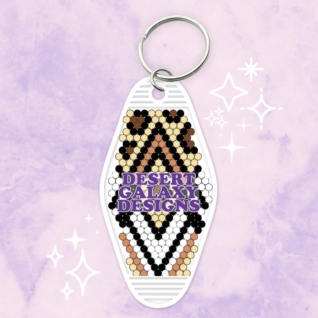 Aztec Leopard Keychain Template | SS10 Rhinestones ONLY | Rhinestone ...