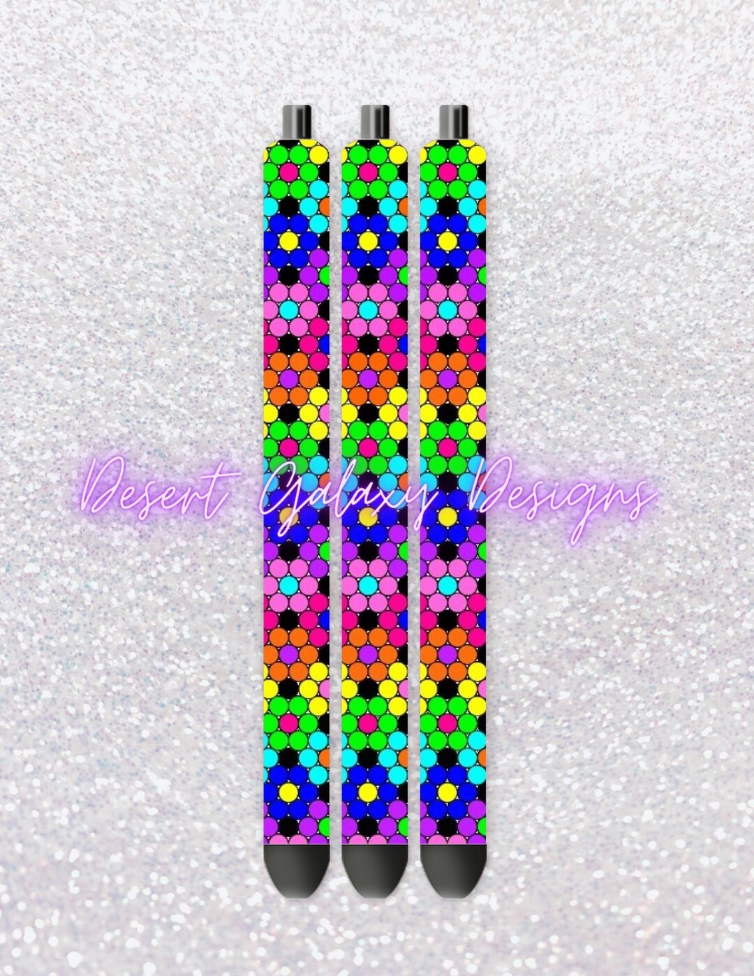 Rainbow Stacked Daisy Pen_rhinestone Template_ss10 Rhinestones ...