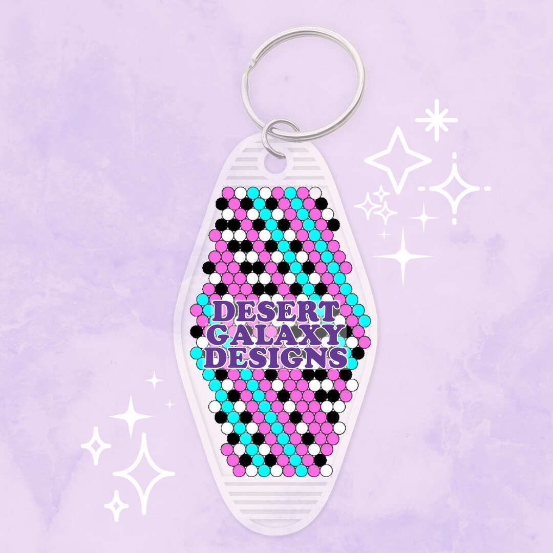 Neon City Retro Keychain Template | Rhinestone Template for Hotel ...