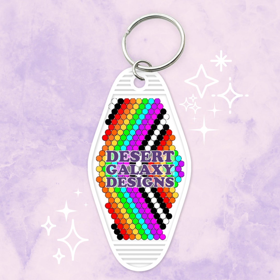 Neon Tempest Retro Keychain Template | Rhinestone Template for Hotel ...