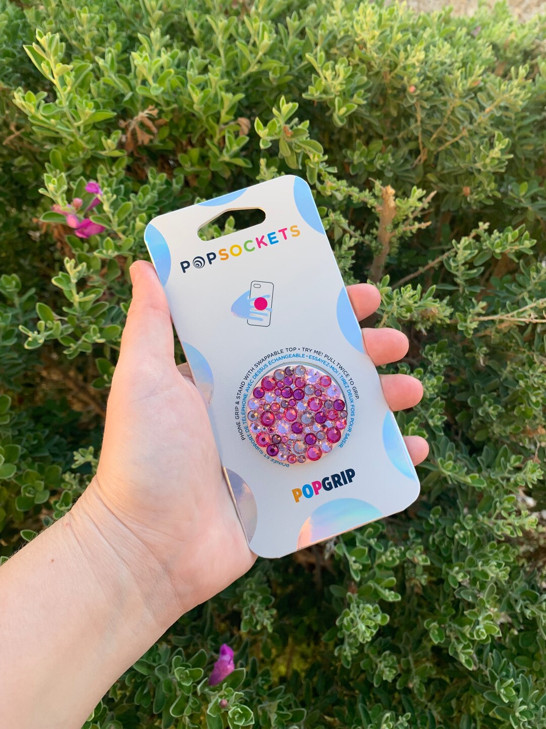 Pretty in Pink Glass Rhinestone Popsocket Popgrip - Etsy