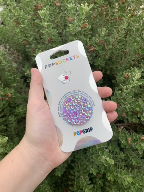 Luminous Deep Purple Glass Rhinestone Popsocket - Etsy