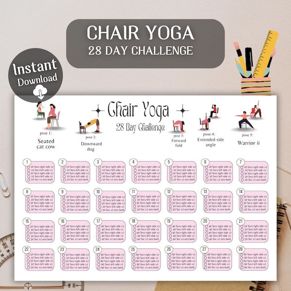 Printable Chair Yoga - Etsy