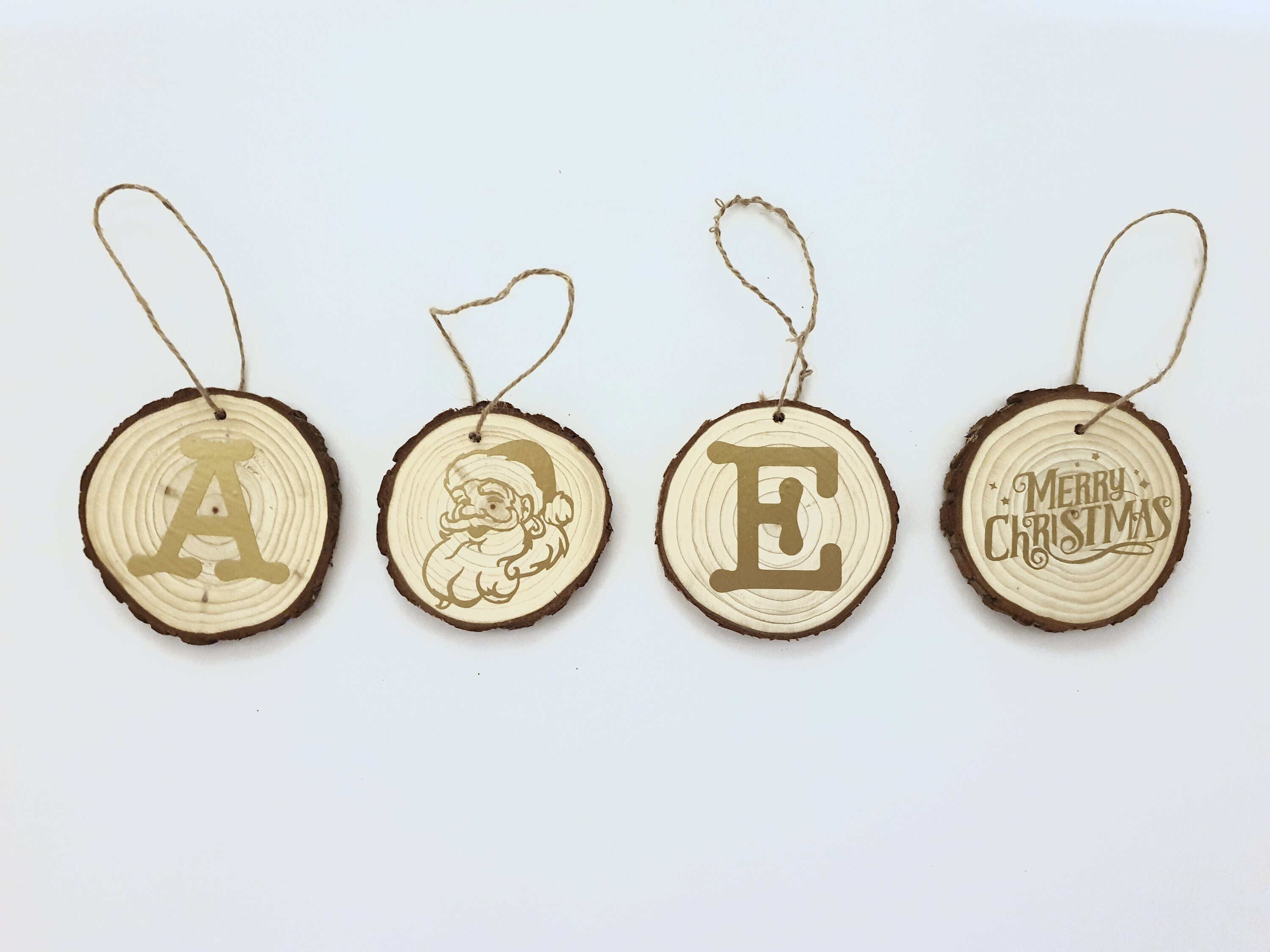 Wooden Christmas Hanging Decorations Personalised Letters Name - Etsy UK