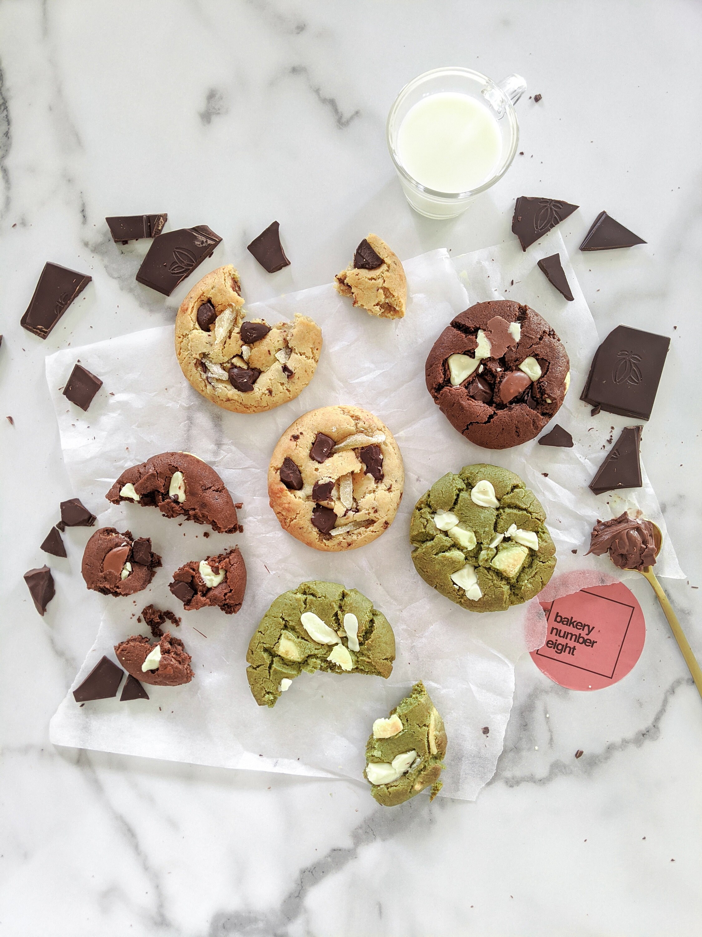 Cookie Tasting Box: Stem Ginger, Matcha & Chocolate - Etsy UK