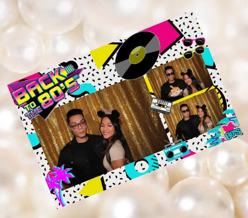 Back to the 80s Photo Booth Template - Etsy