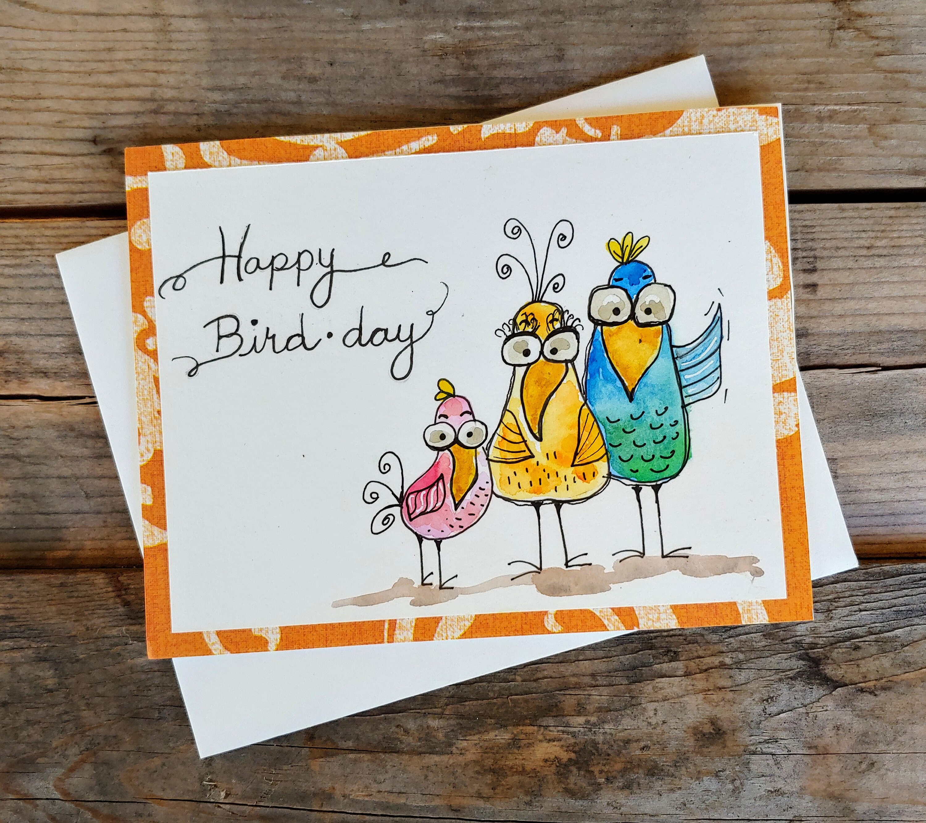 Happy Bird-day | Birthday Card | From All of Us - Etsy