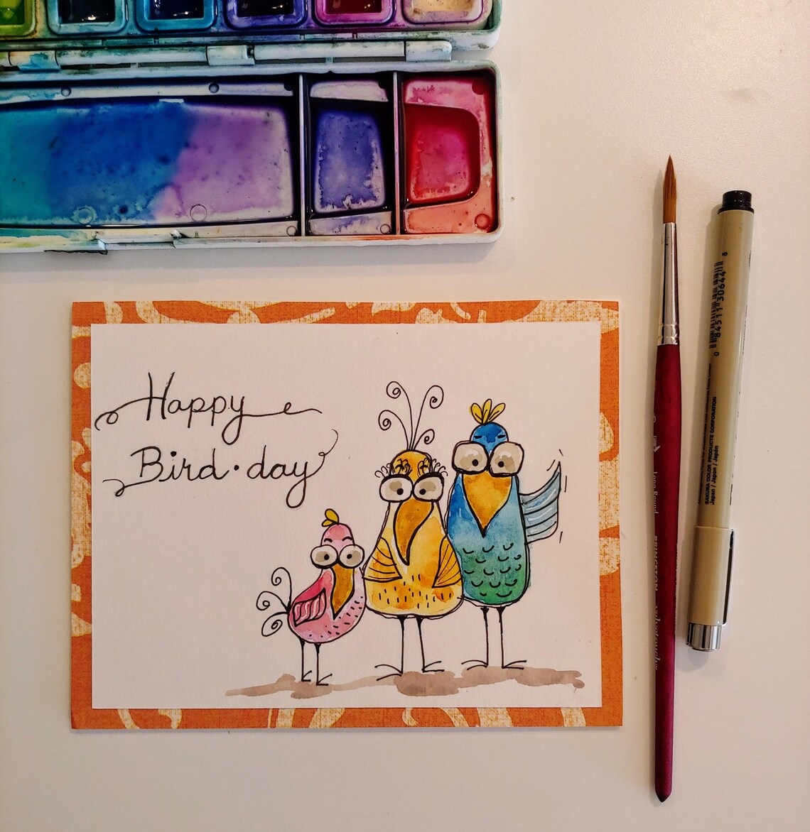 Happy Bird-day | Birthday Card | From All of Us - Etsy