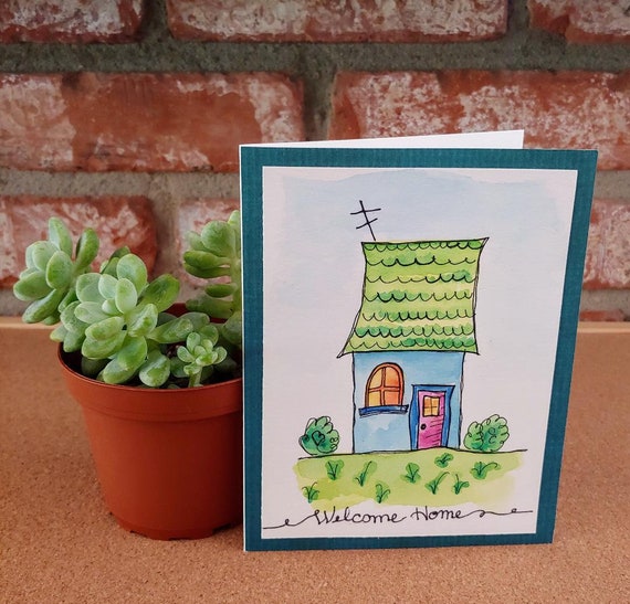 Welcome Home Card Colorful New Home Card Real Estate New | Etsy