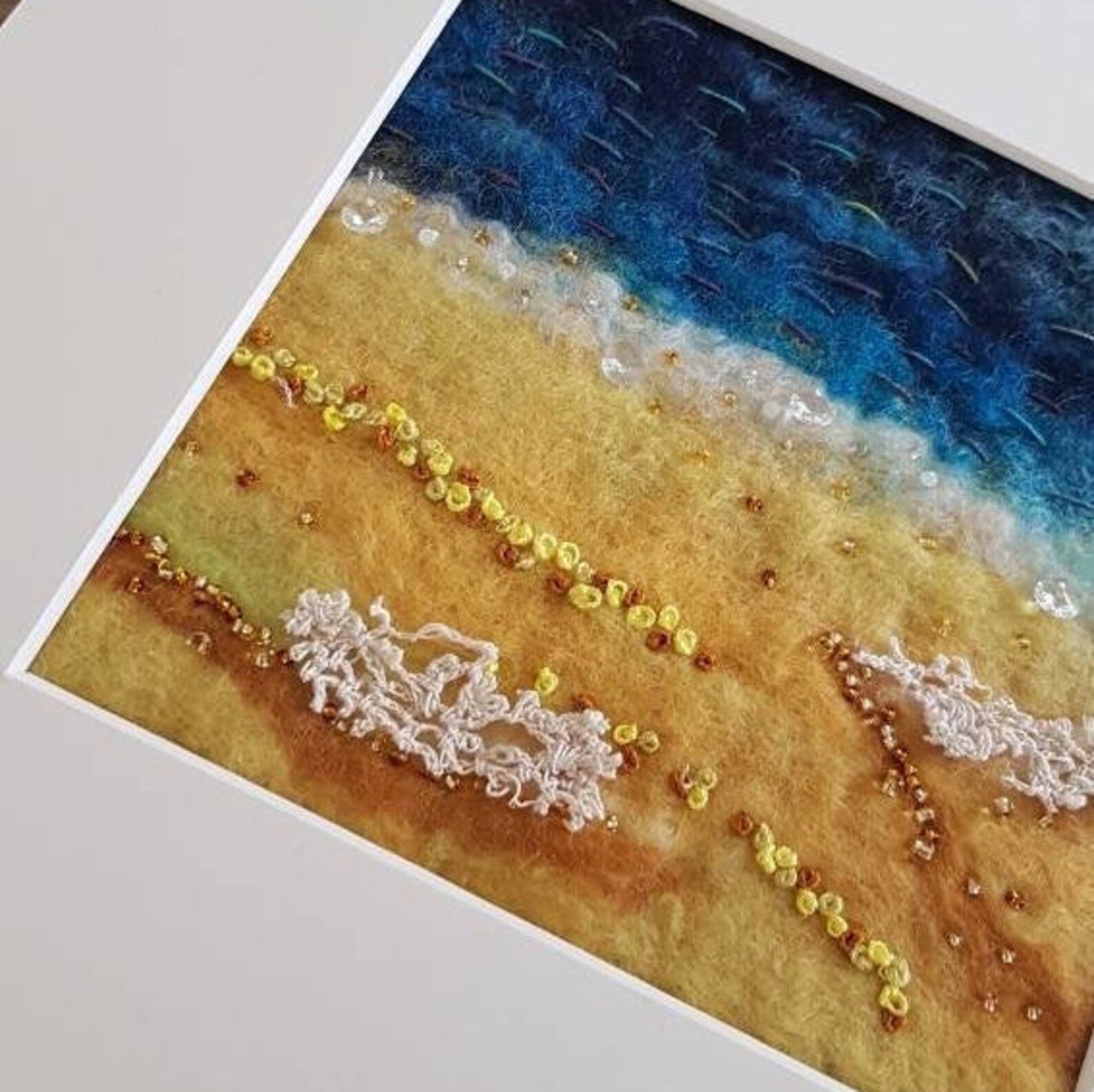 Original Handmade Wet Felt Landscape Seascape Beach Scene - Etsy UK