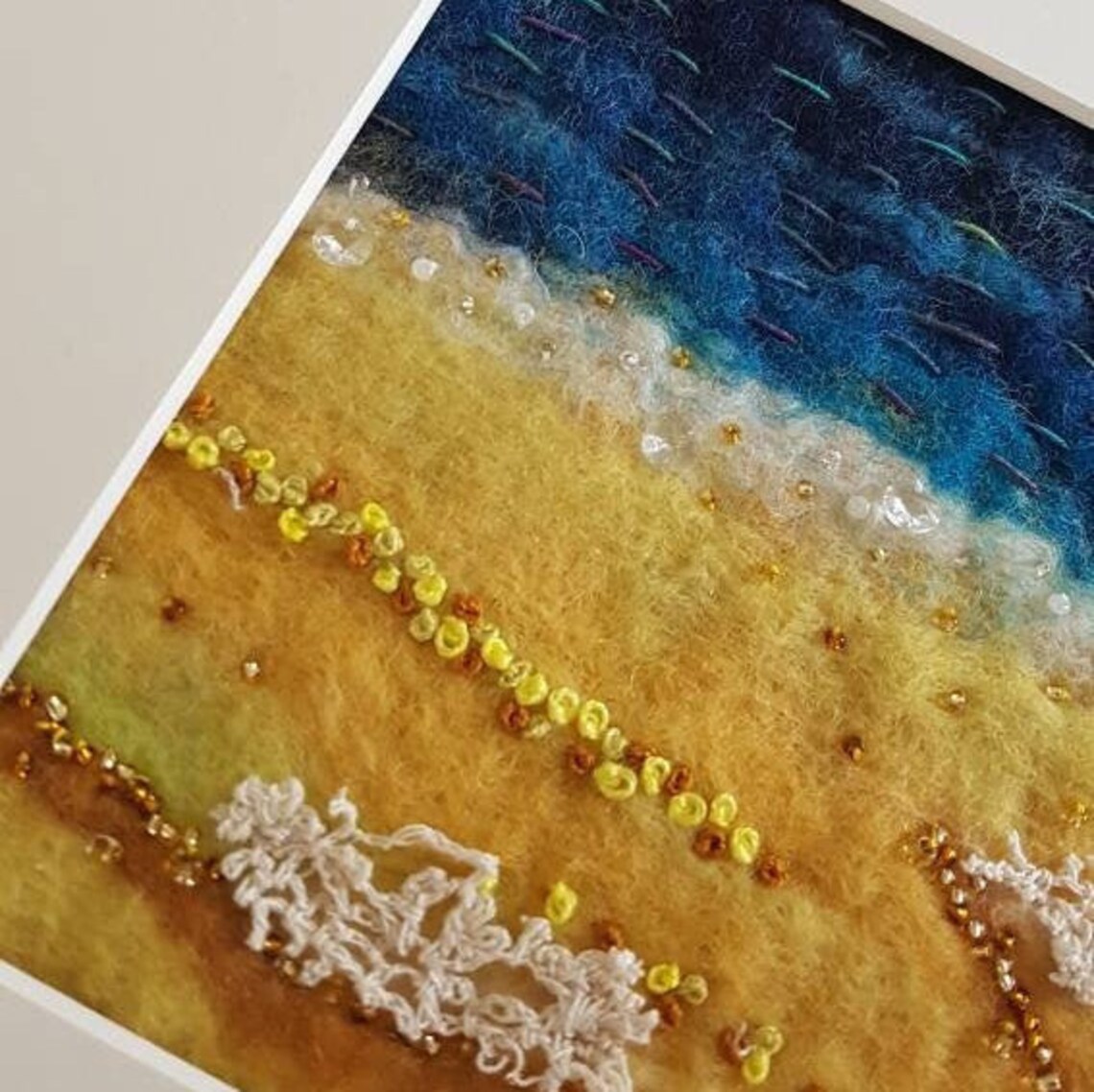 Original Handmade Wet Felt Landscape Seascape Beach Scene - Etsy UK