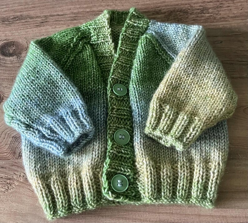 Hand Knitted Baby Cardigan 3/4 Months - Etsy