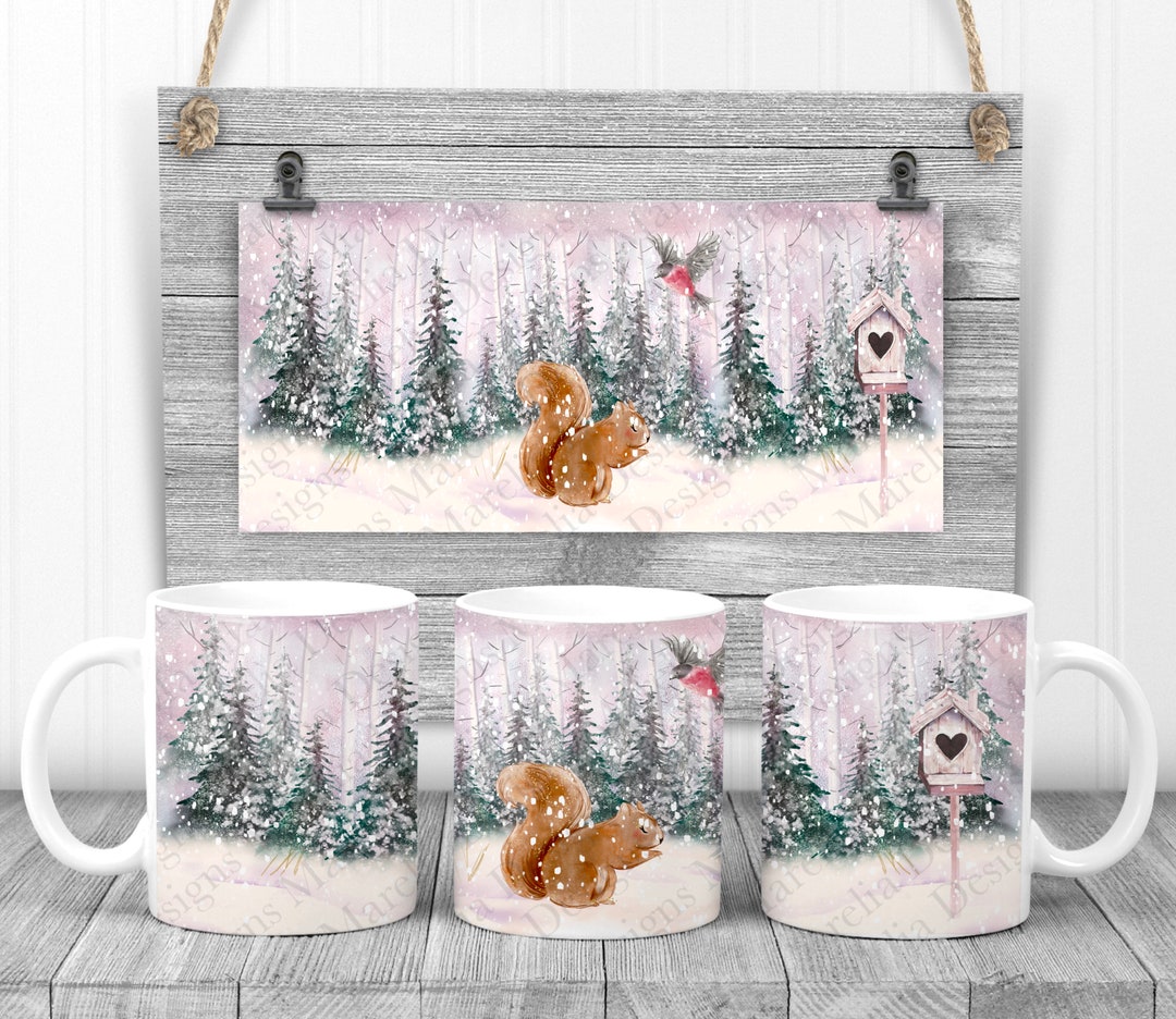 Woodland Scene Winter Mug Gift - Etsy UK