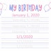 EDITABLE Preschool Learning/writing Birthday - Etsy