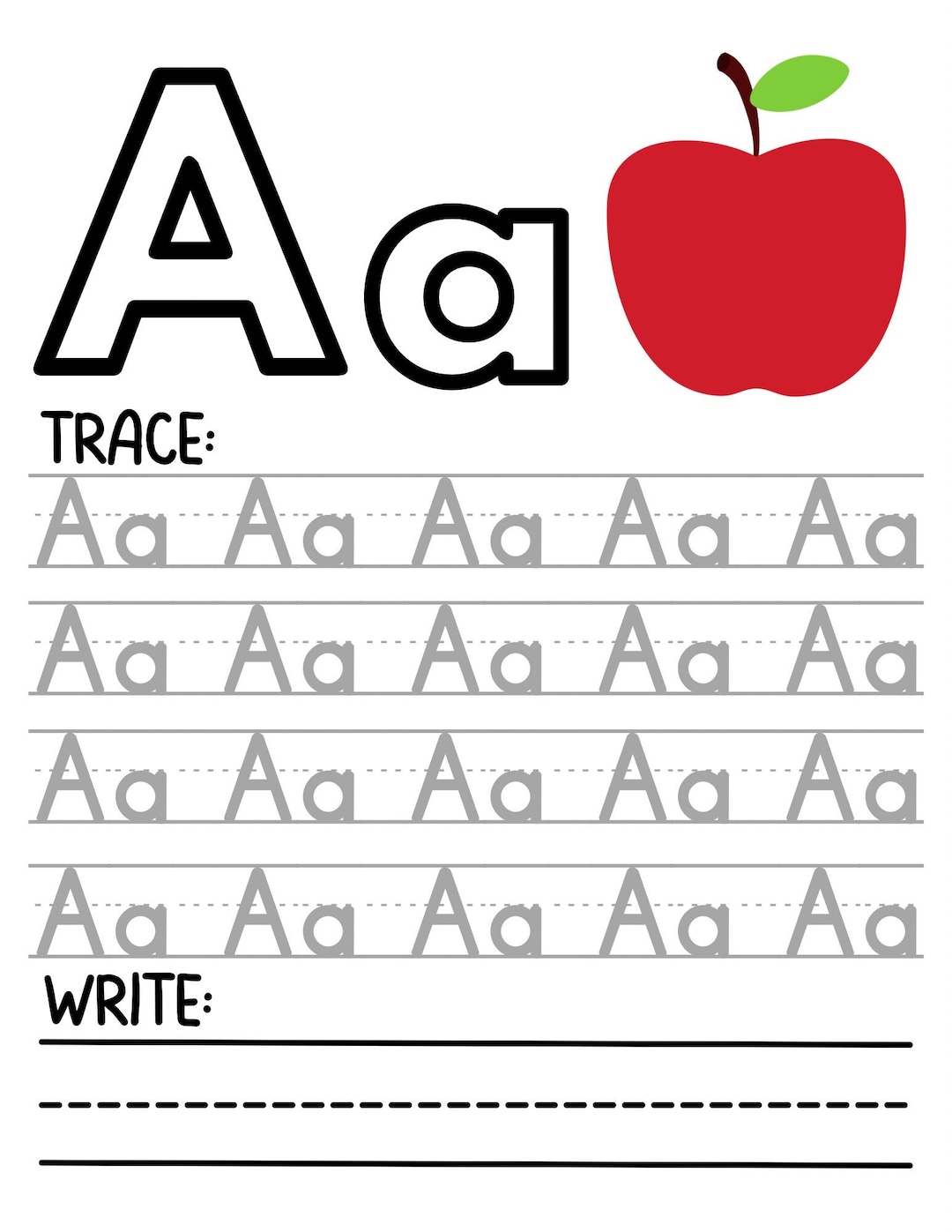 Alphabet Handwriting Activity A-Z - Etsy