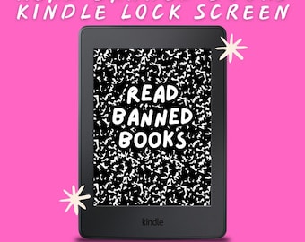 Kindle Lock Screen - the Bookworm, Wallpaper for Kindle, Digital ...