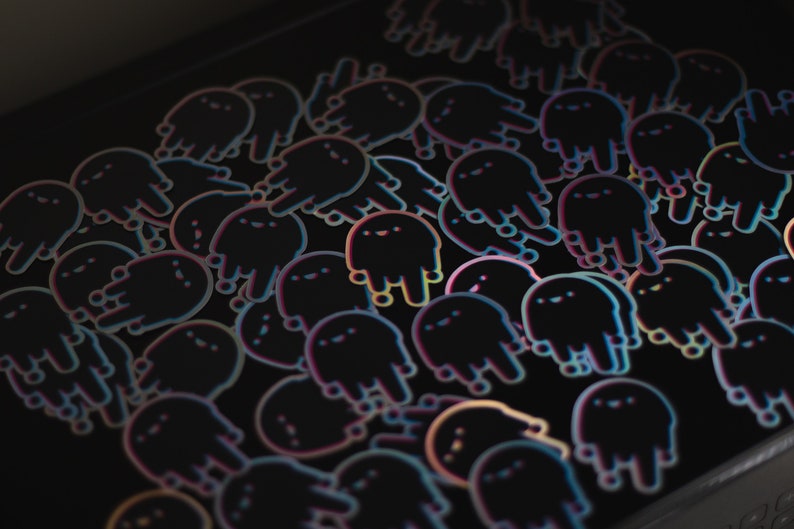 Little Melty Face Trippy Melted Smile Emote Holographic - Etsy Canada