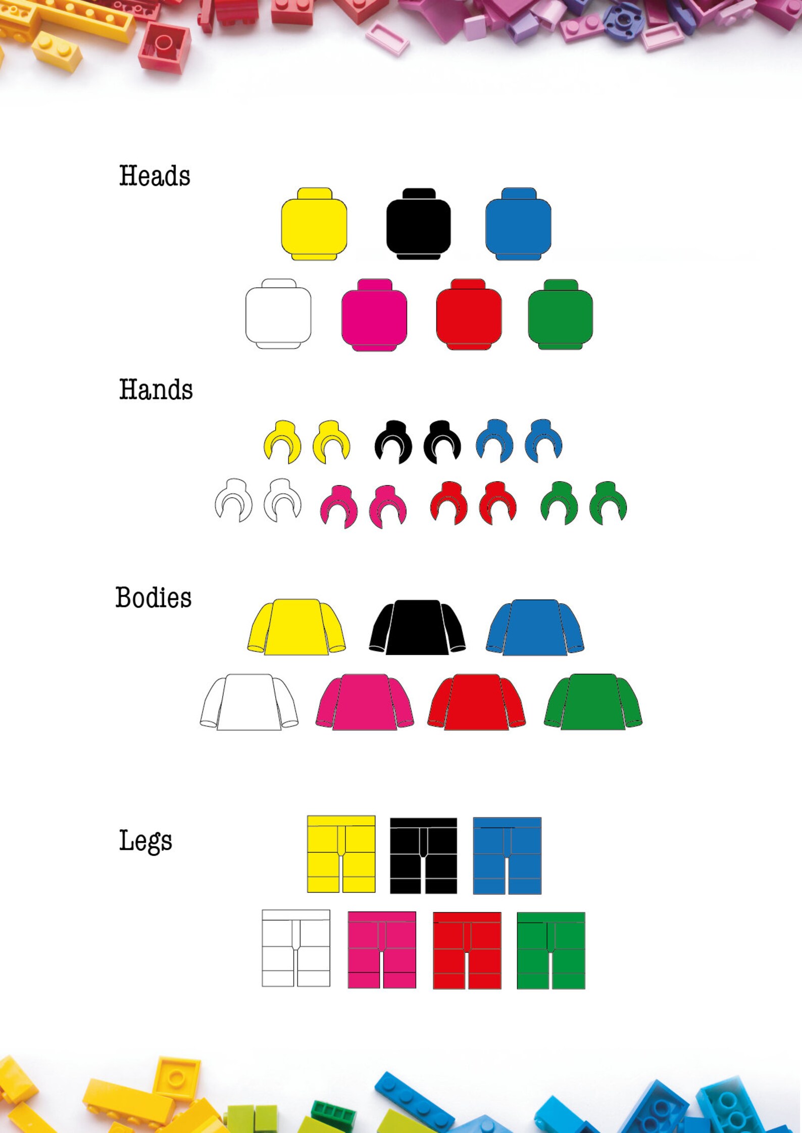 Personalised Minifigures With Custom Building Bricks Small - Etsy