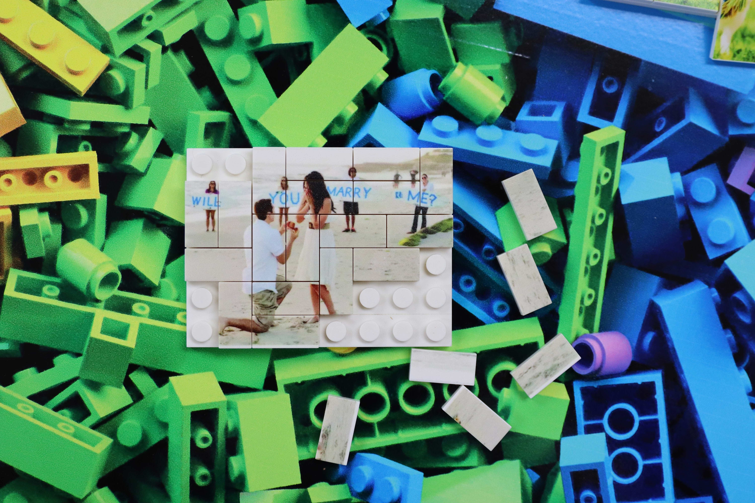 Personalised Building Brick Puzzle Photo Blocks - Etsy