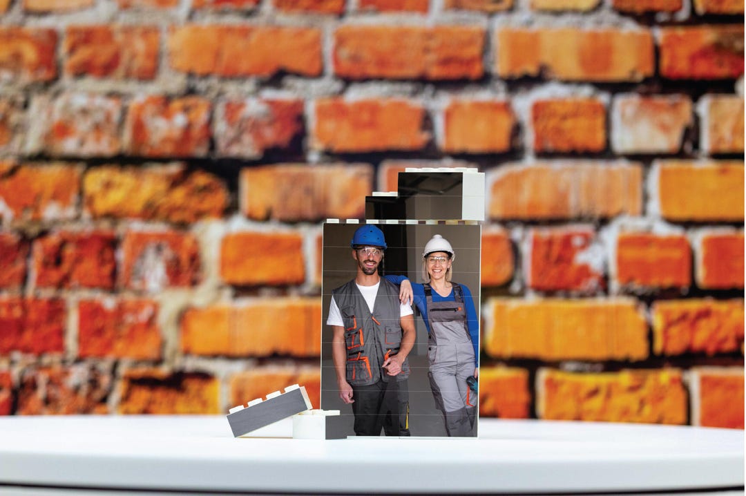 Personalized Building Bricks Photo Block – Vertical Keepsake Gift - Etsy